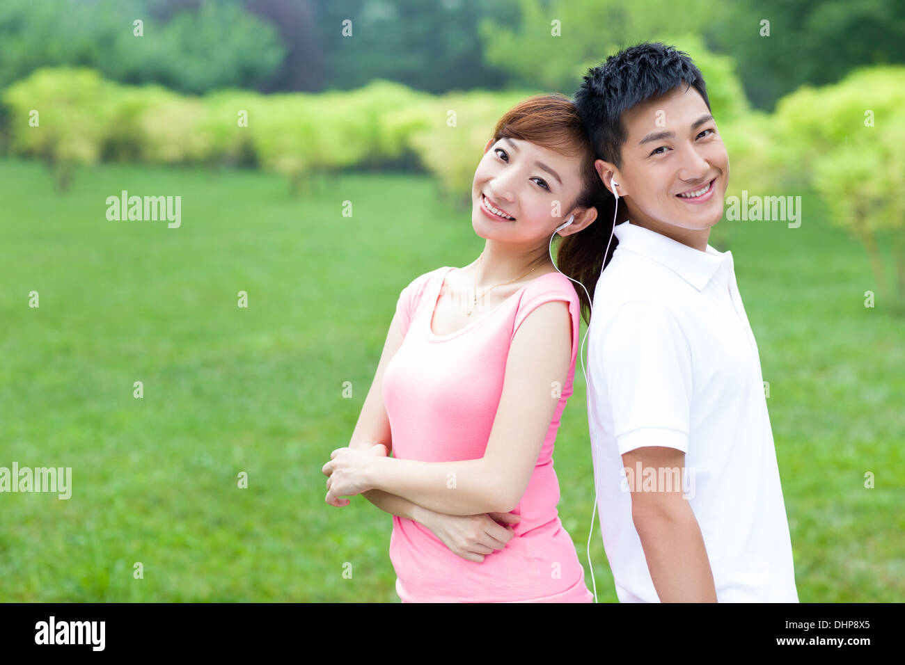Portrait sweet couple in meadow hi-res stock photography and images - Alamy