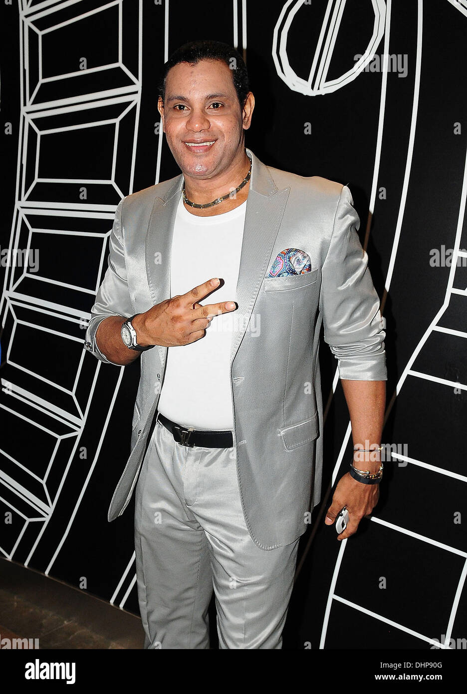 Sammy Sosa attends the Mana concert at AmericanAirlines Arena. Miami ...