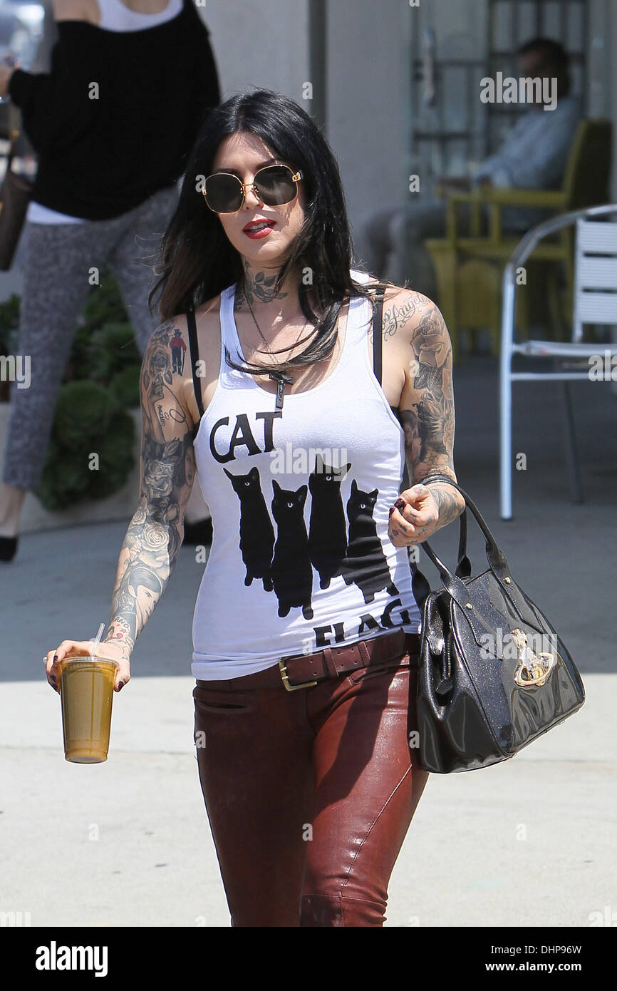 Kat von D leaving a juice bar in West Hollywood. Los Angeles ...
