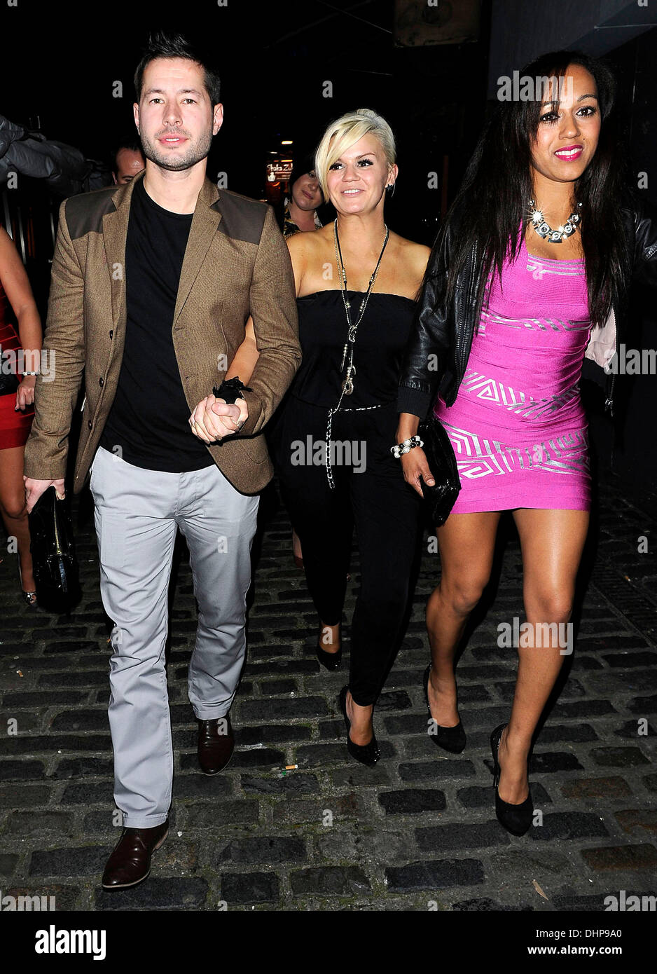Kerry Katona with Steve Alce and Danielle Brown leaving Shaka Zulu in ...