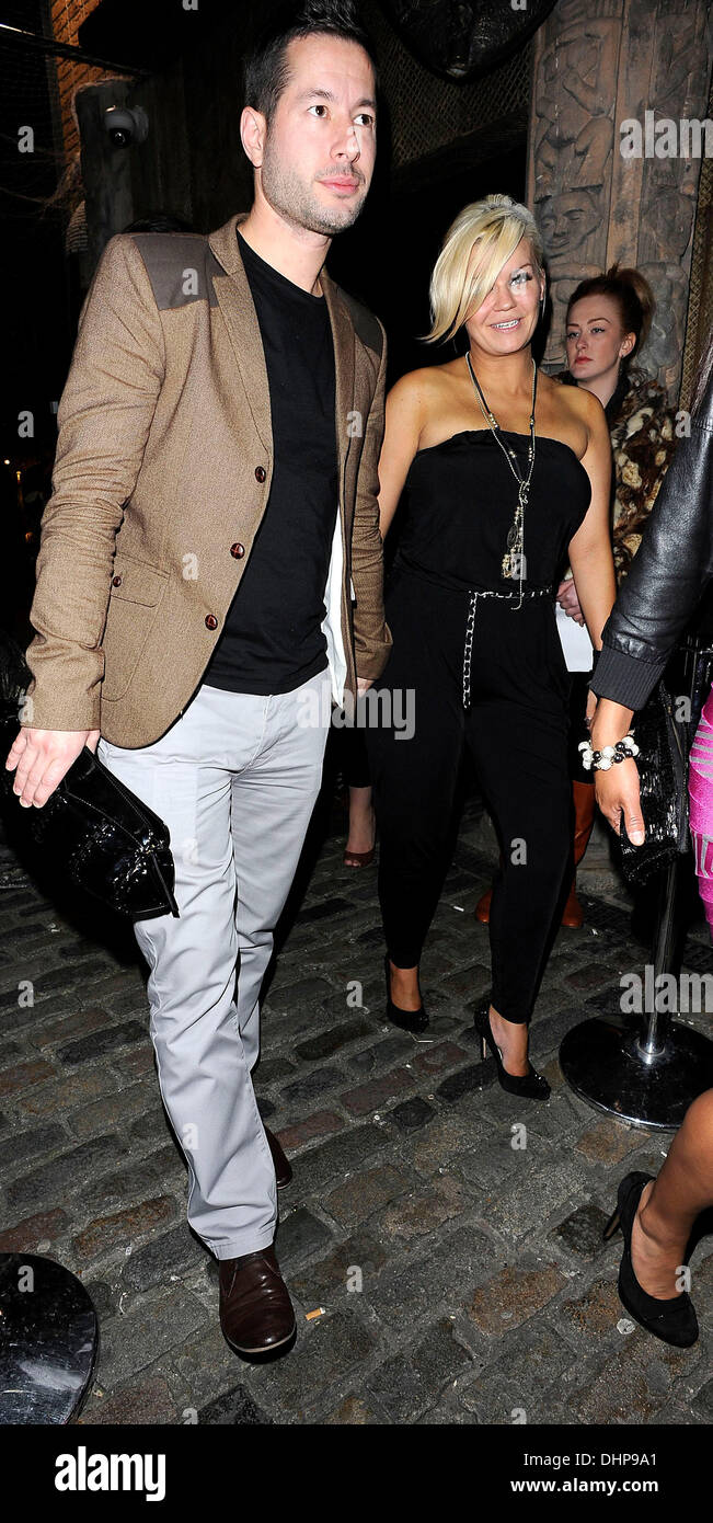 Kerry Katona with Steve Alce leaving Shaka Zulu in Camden London ...