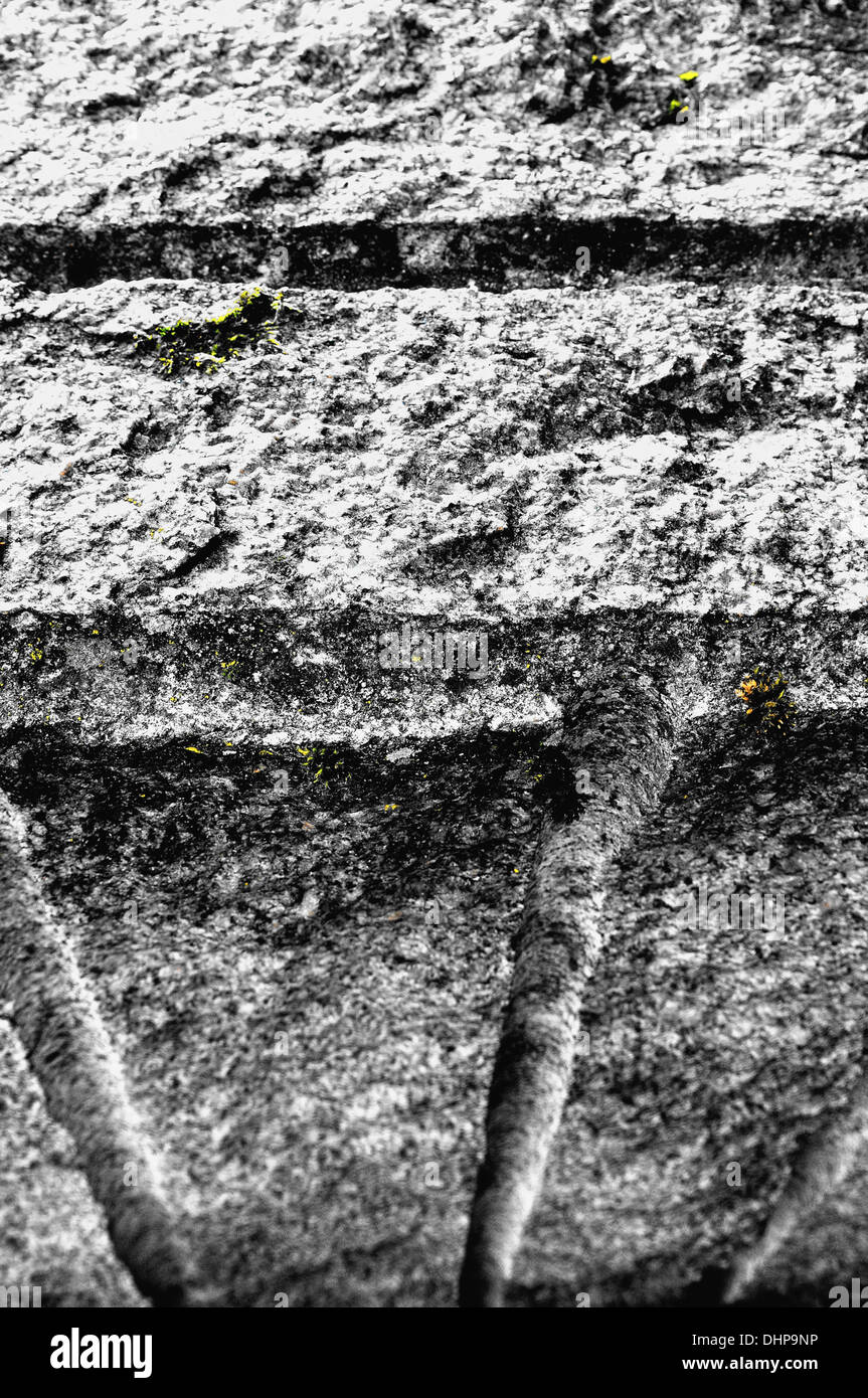 Granite with traces of degradation Stock Photo - Alamy