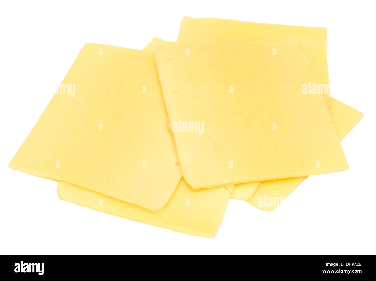 Stack orange cheddar cheese slices Cut Out Stock Images & Pictures - Alamy