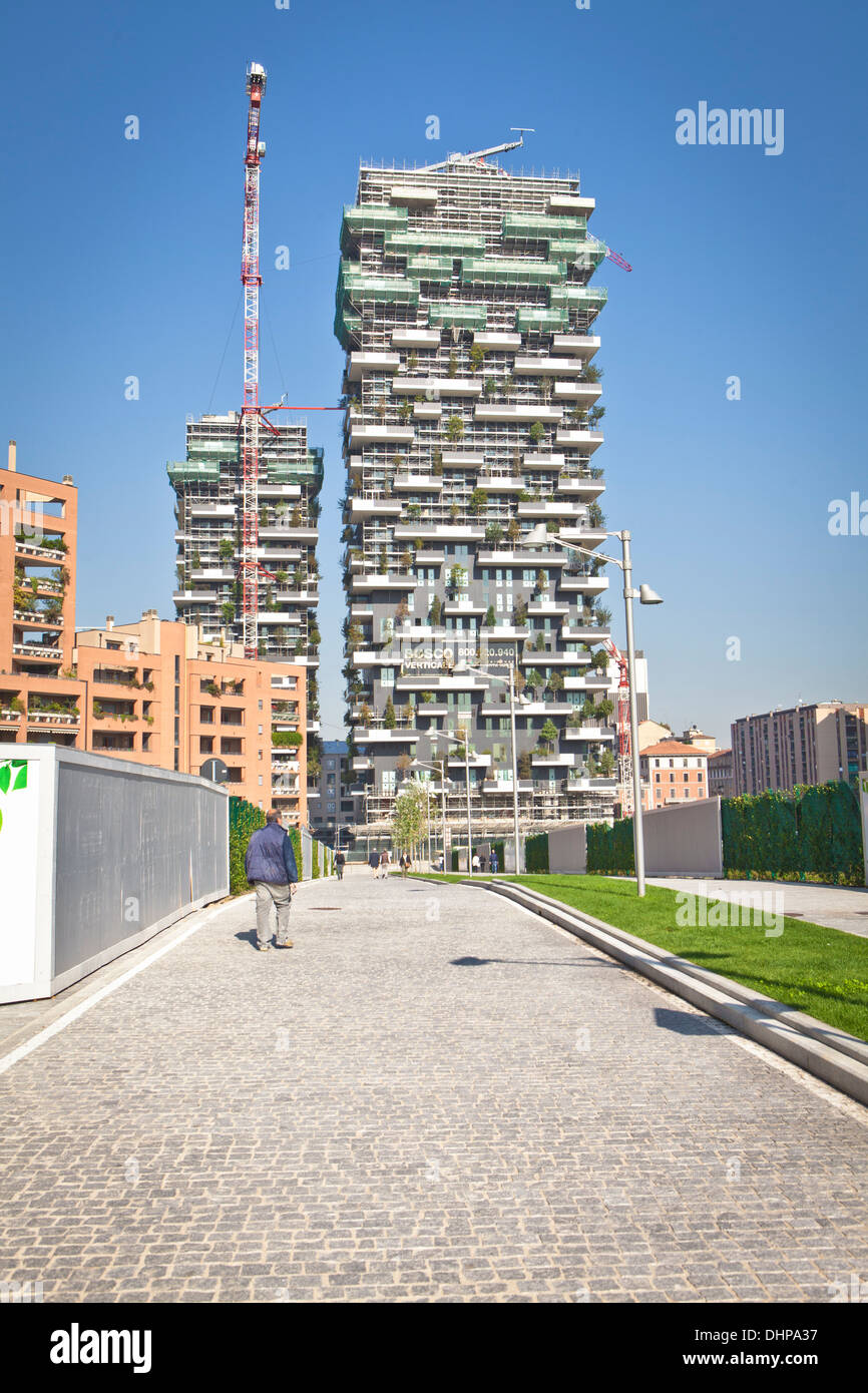 bosco verticale residential towers 111 meters 78 meters designed boeri ...