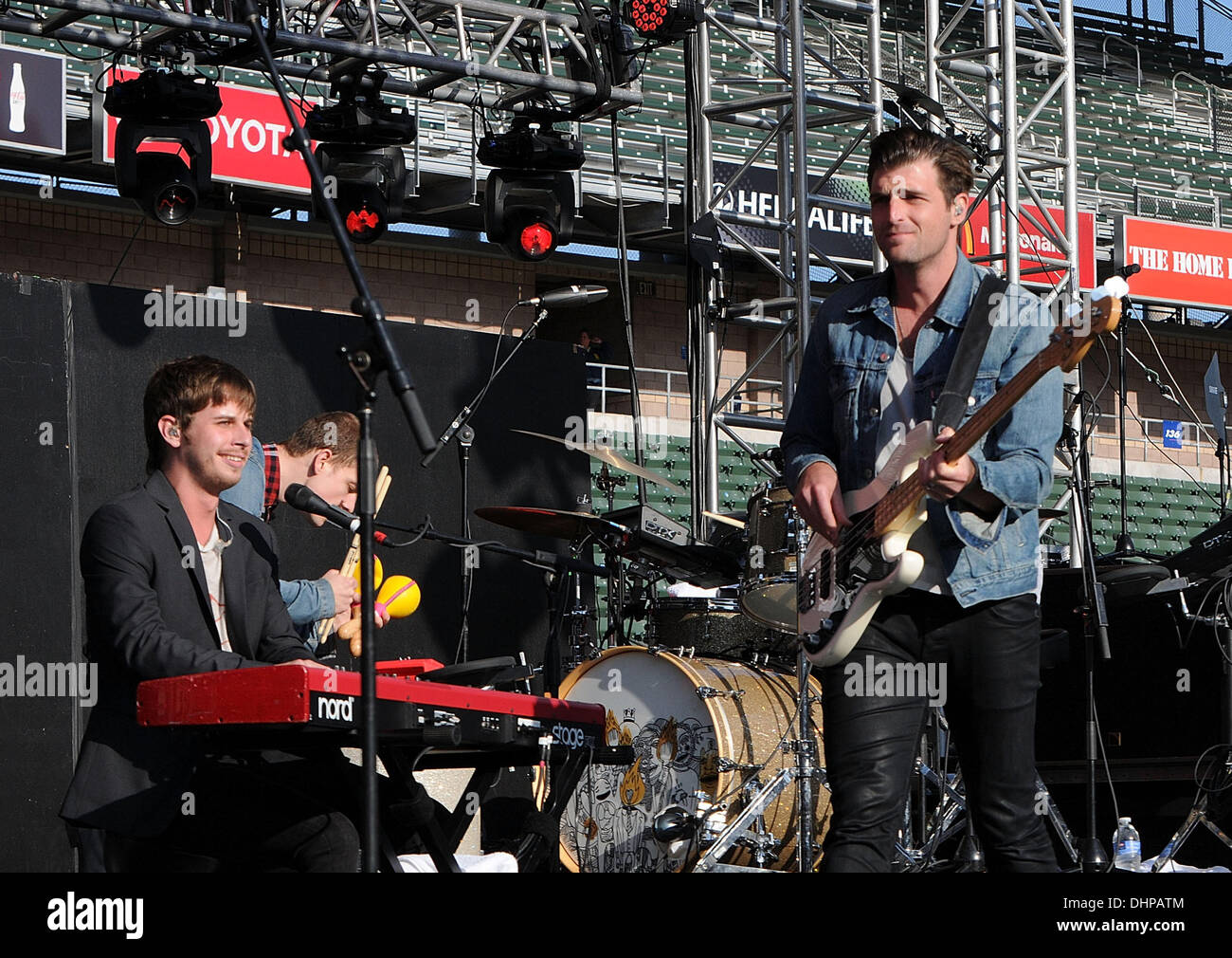Mark Foster and Cubbie Fink of band Foster The People 102.7 KIIS FM's ...