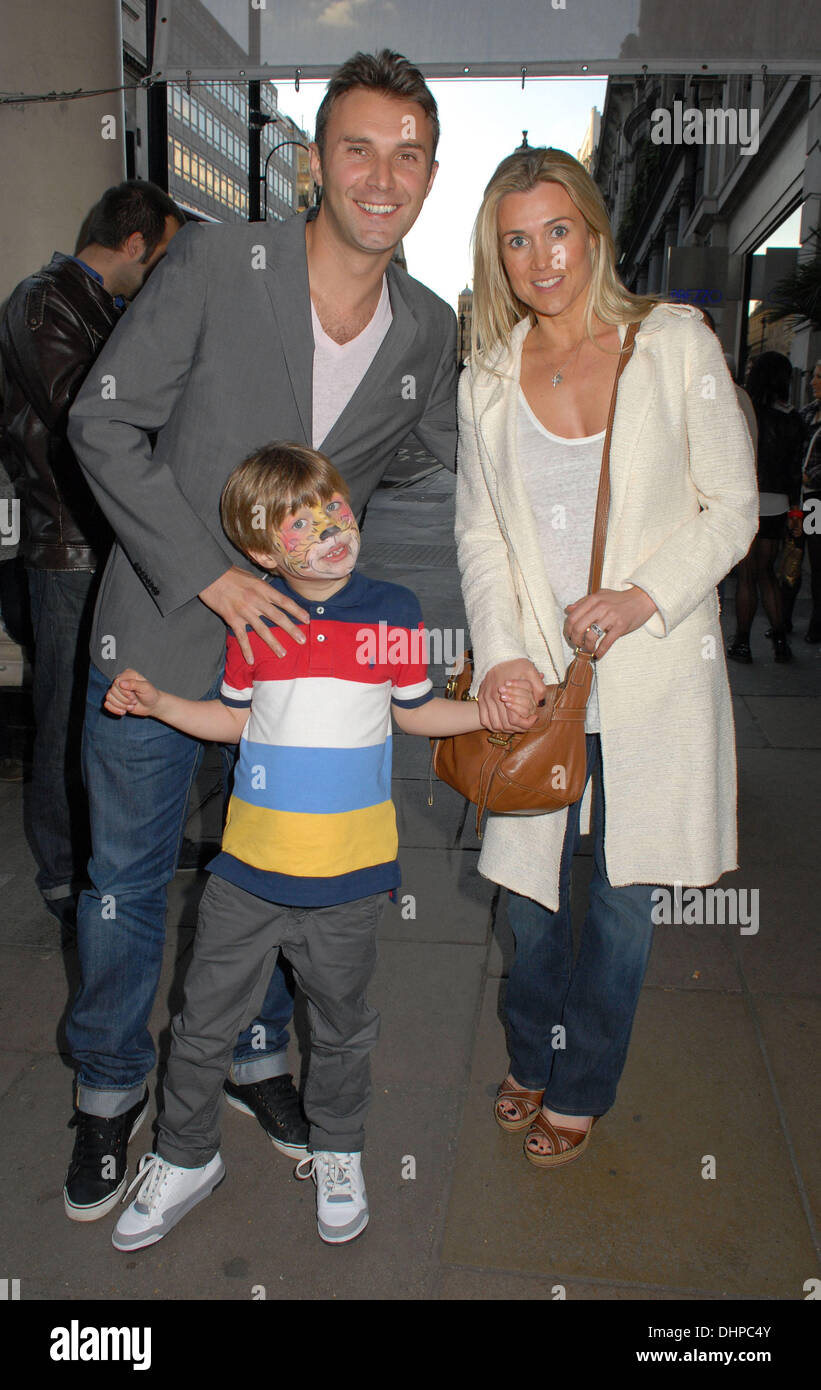Jonathan Wilkes and his family attending Revolution Gala Night held at The Theatre Royal London ...