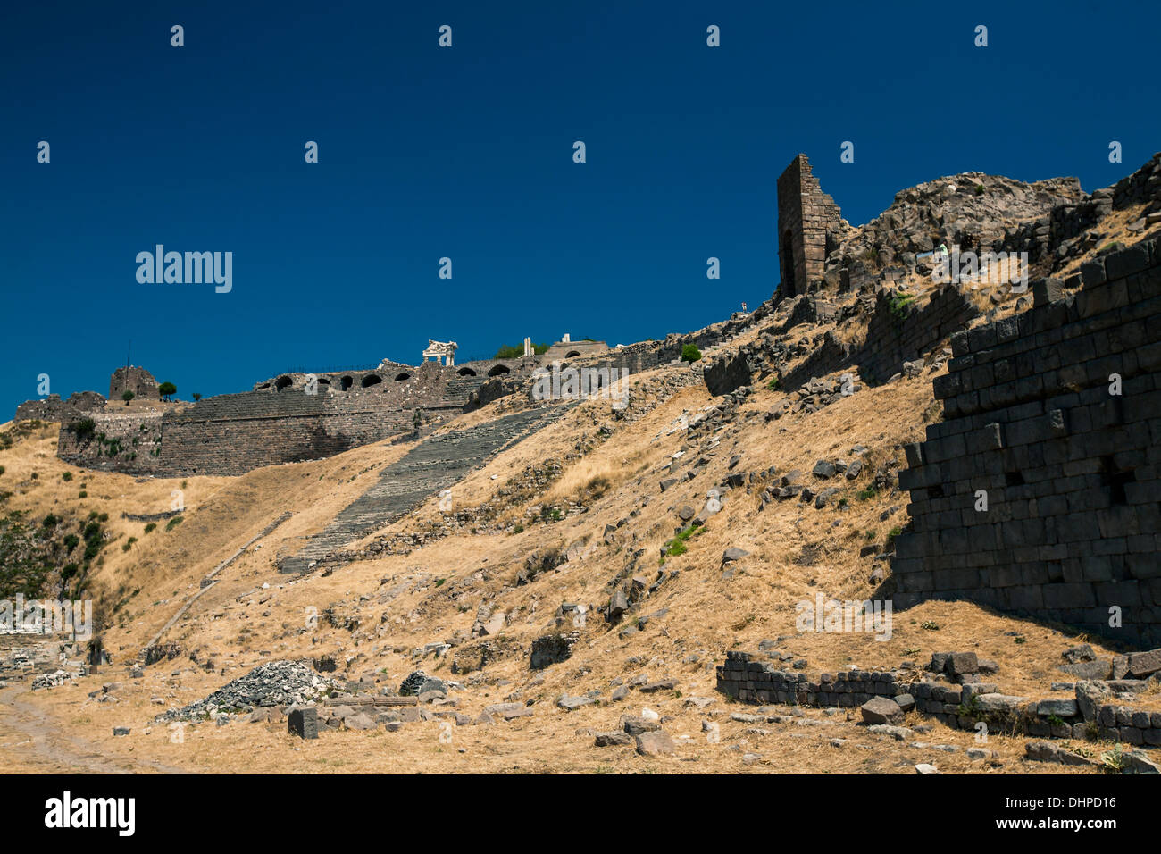The Sanctuary of Trajan, Akropol, Bergama, Pergamo, Turkey Stock Photo ...