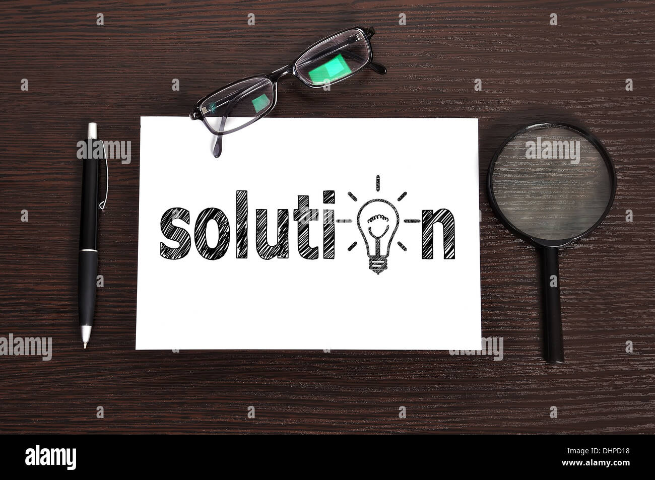 workplace with drawing solution on paper Stock Photo - Alamy