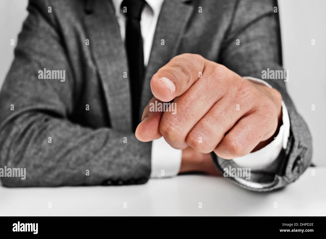 Office pointing finger hi-res stock photography and images - Alamy