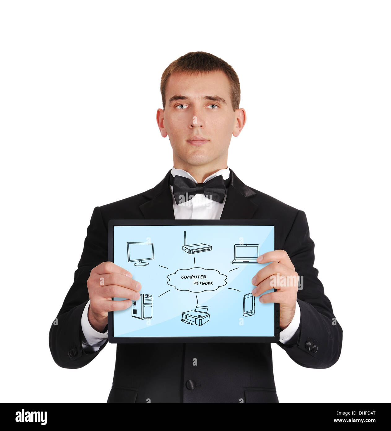 Businessman touch tablet computer hi-res stock photography and images ...