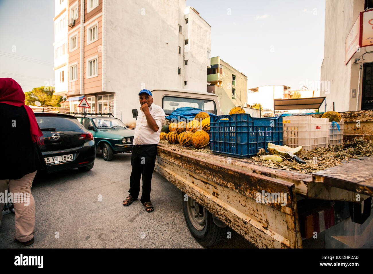 Market with local goods. Soma, Turkey 2013 Stock Photo - Alamy