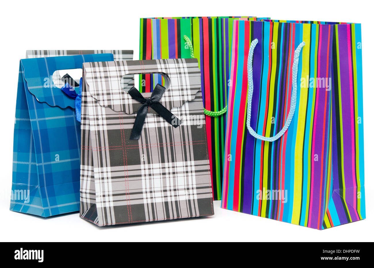 gift bags isolated on white background Stock Photo - Alamy