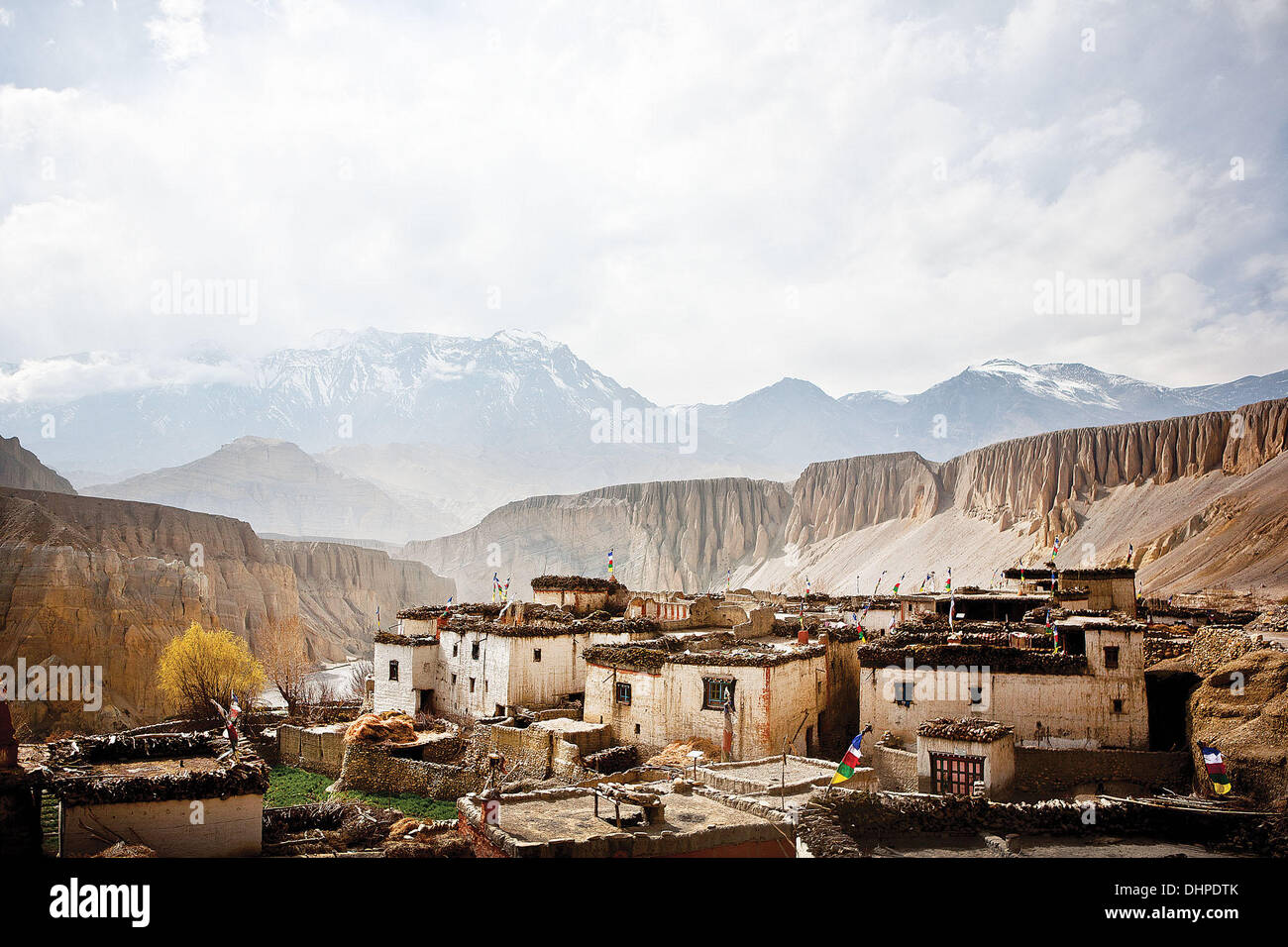 Tangge, Upper Mustang, Nepal. 30th March, 2011. The village of Tangge ...