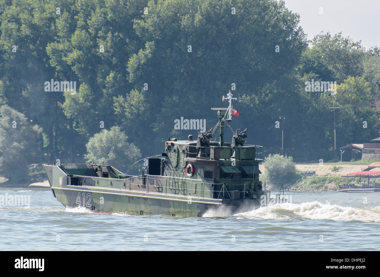441-class assault ship of the Serbian Armed Forces River Flotilla on ...
