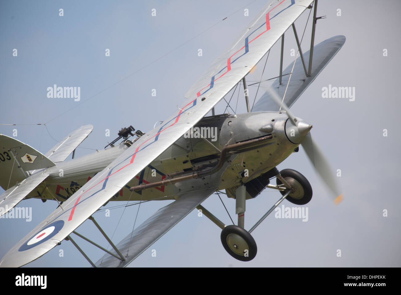 Hawker demon RAF 1930's biplane aircraft at a Shuttleworth Collection ...