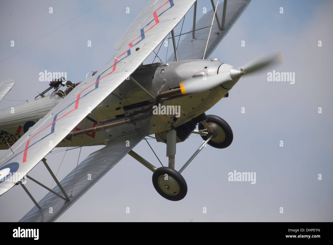 Hawker demon RAF 1930's biplane aircraft at a Shuttleworth Collection ...