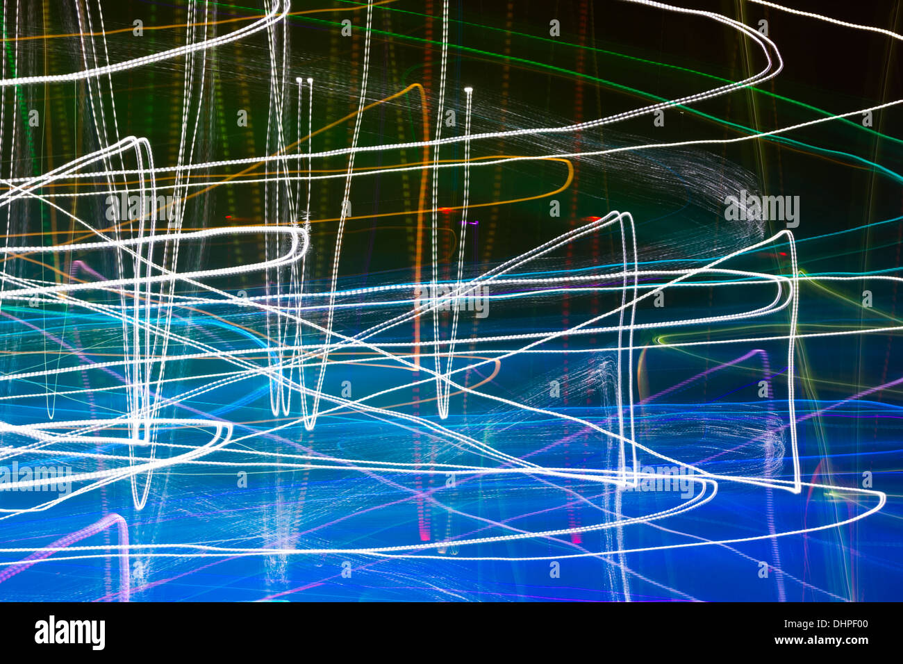 Abstract image of colored lights with movement Stock Photo - Alamy