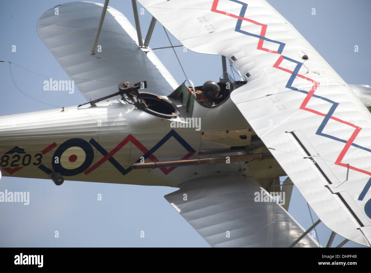 Hawker demon RAF 1930's biplane aircraft at a Shuttleworth Collection ...