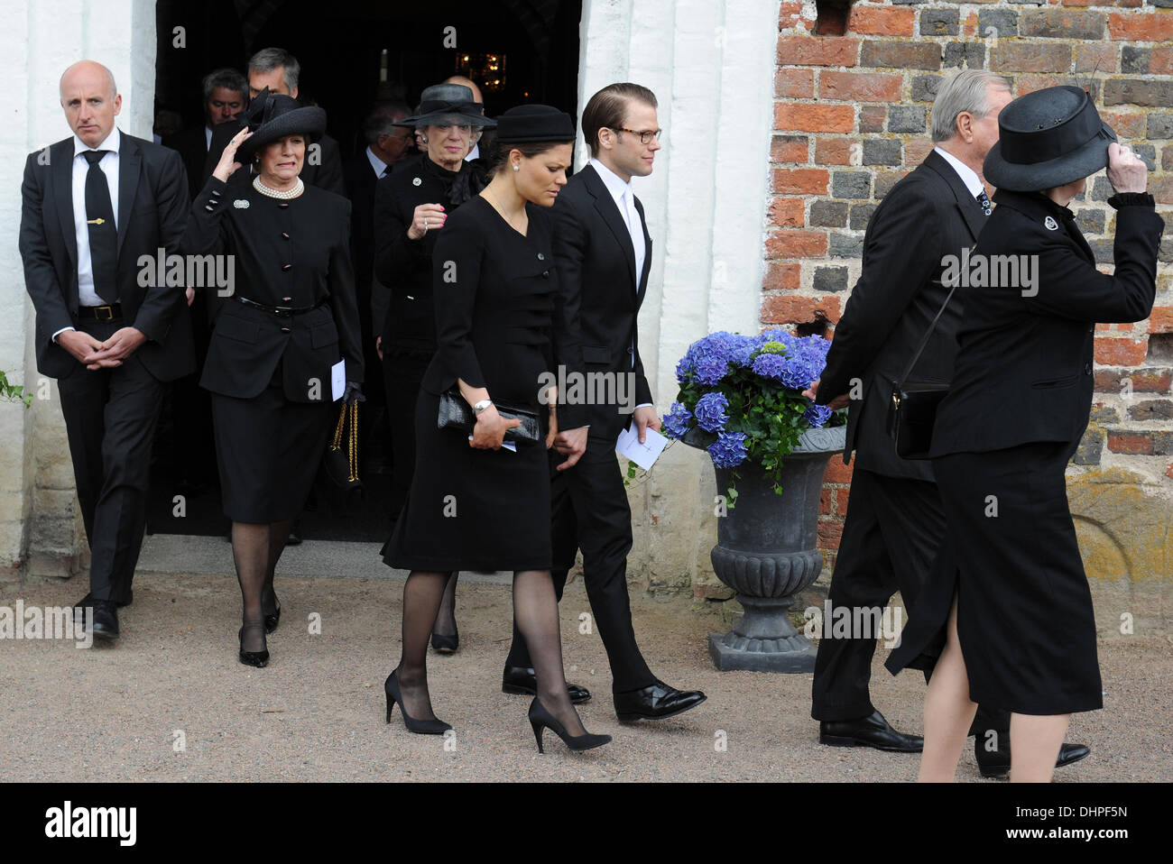 Princess Victoria and Prince Daniel of Sweden attend the funeral of ...