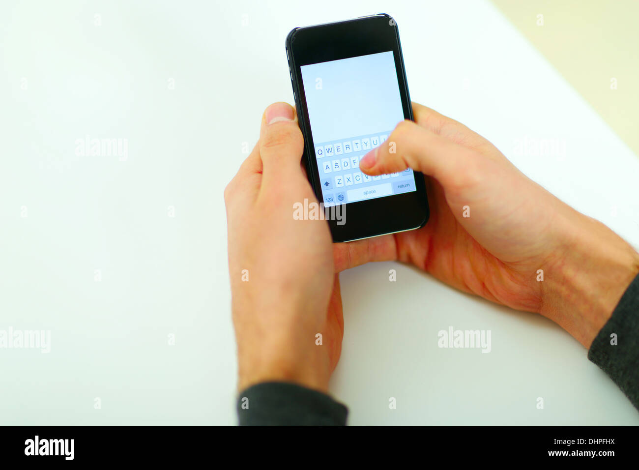 Executive man hands typing hi-res stock photography and images - Alamy