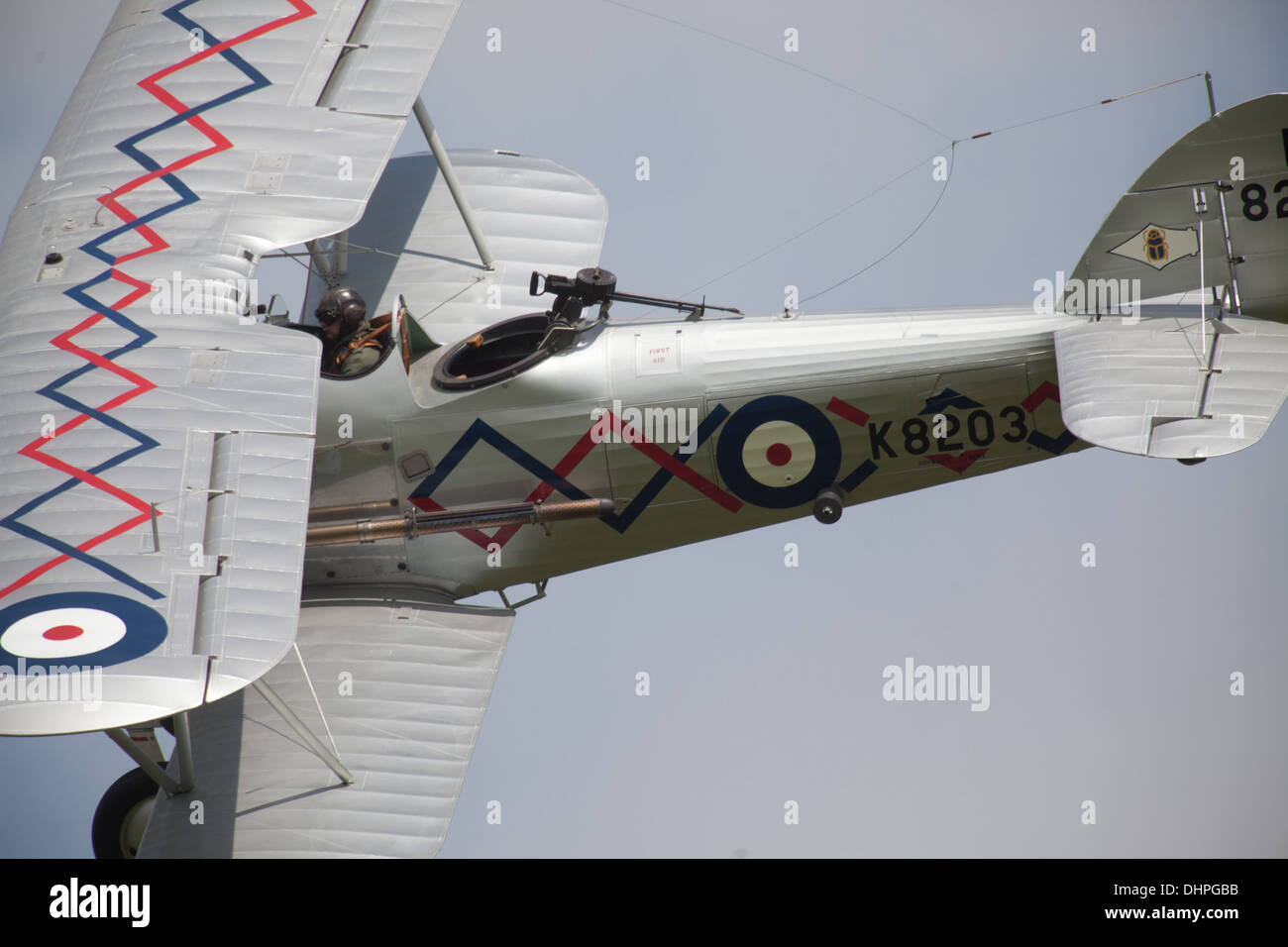 Hawker demon RAF 1930's biplane aircraft at a Shuttleworth Collection ...