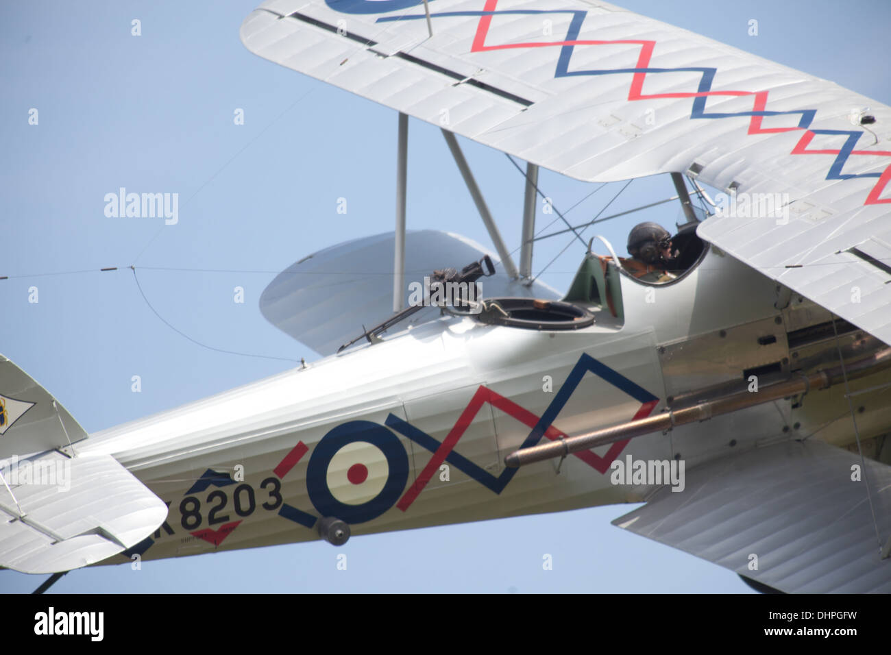 Hawker demon RAF 1930's biplane aircraft at a Shuttleworth Collection ...
