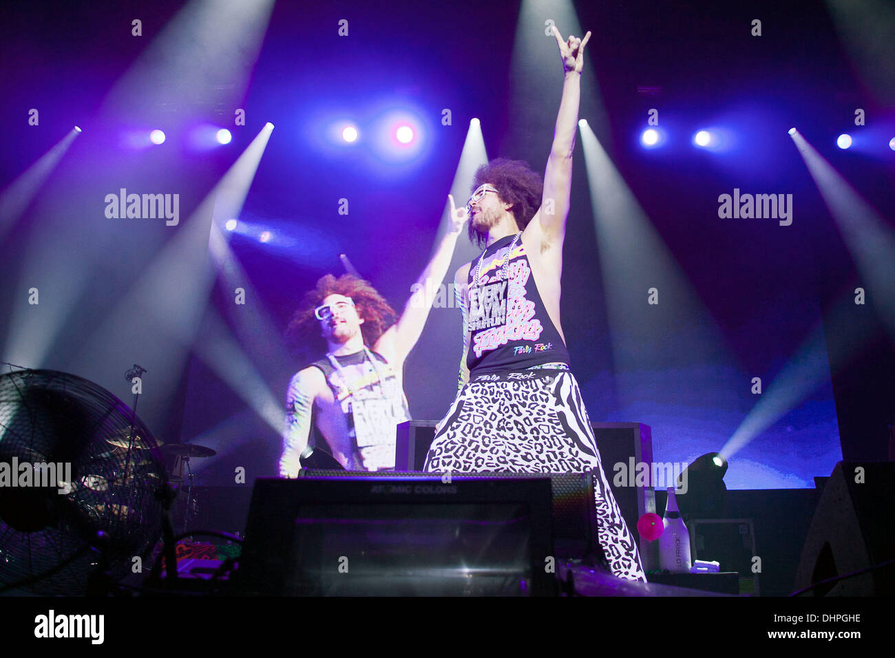 Redfoo of LMFAO performing live in concert at the Zenith Paris, France ...