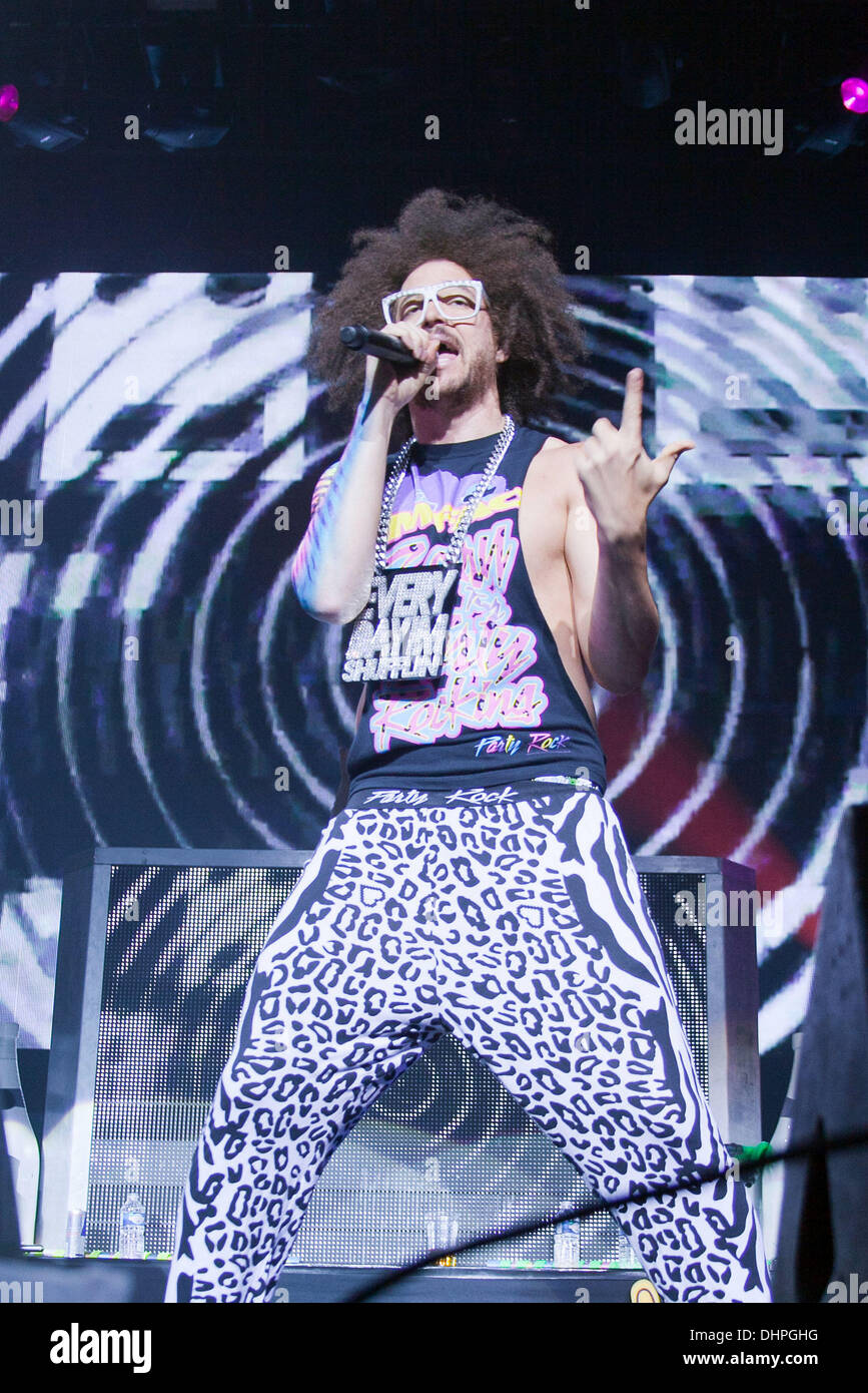 Redfoo of LMFAO performing live in concert at the Zenith Paris, France ...