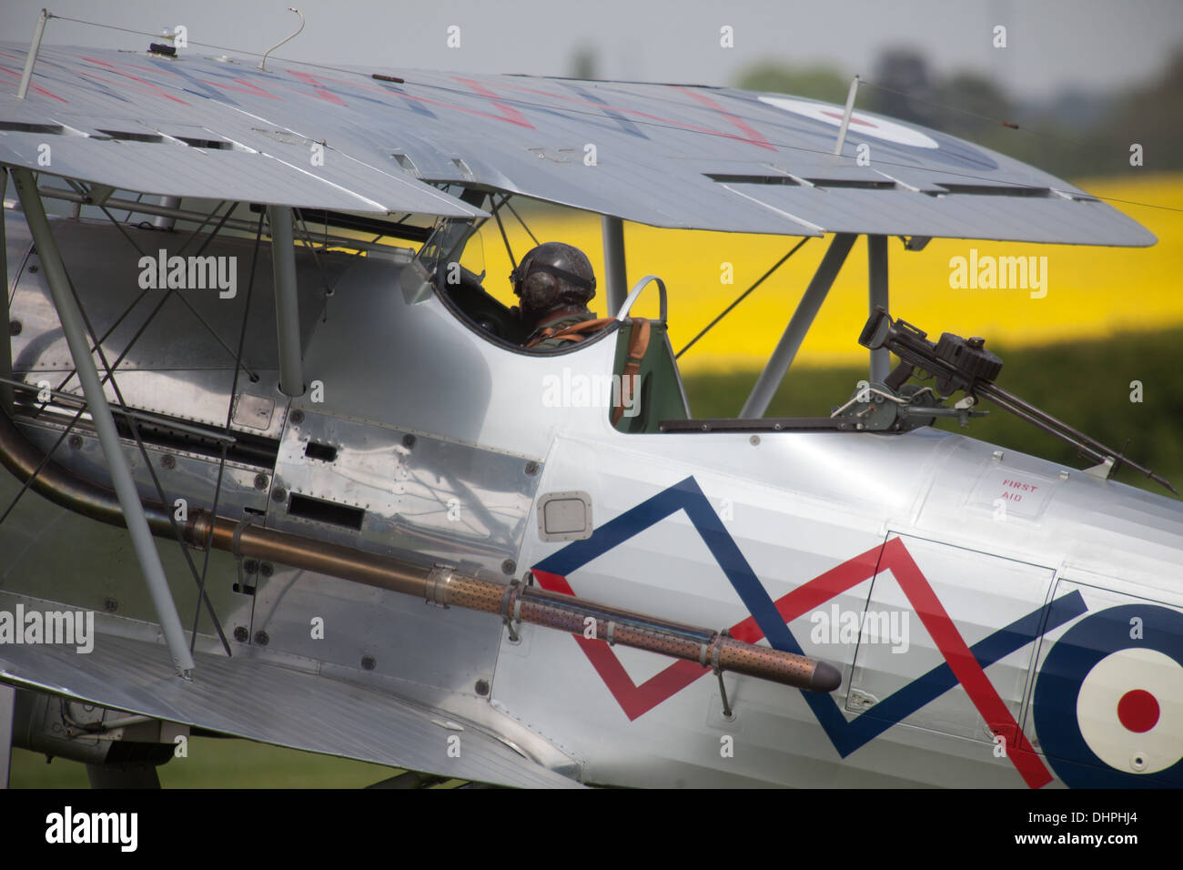 Hawker demon RAF 1930's biplane aircraft at a Shuttleworth Collection ...