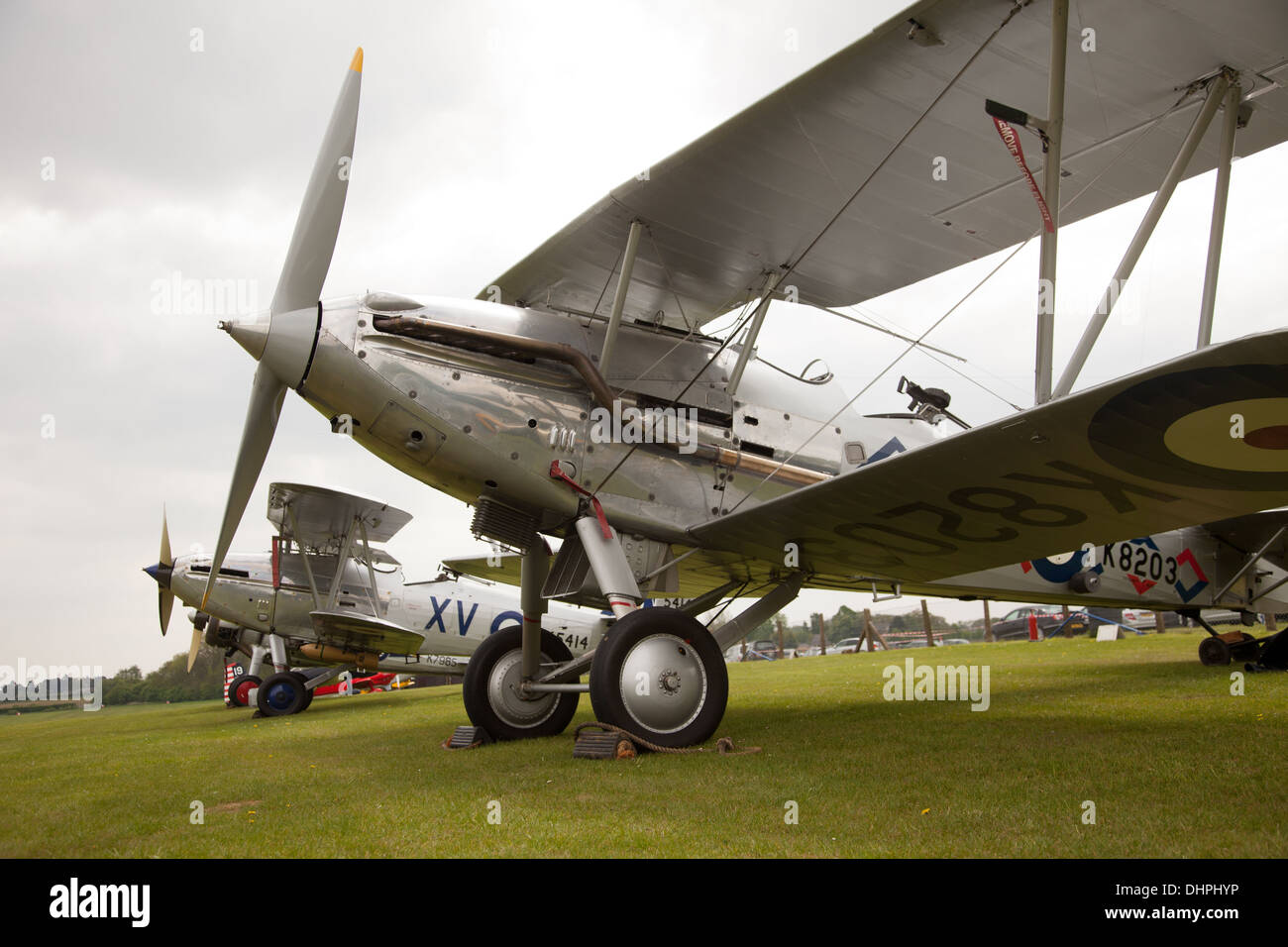Hawker demon RAF 1930's biplane aircraft at a Shuttleworth Collection ...