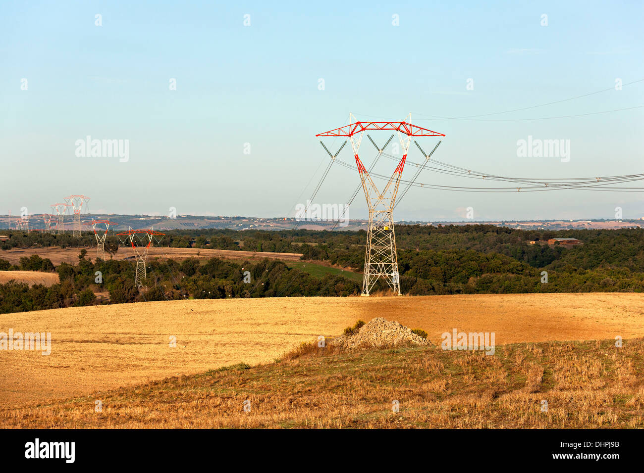 High Tension Power Lines Stock Photos & High Tension Power Lines Stock ...