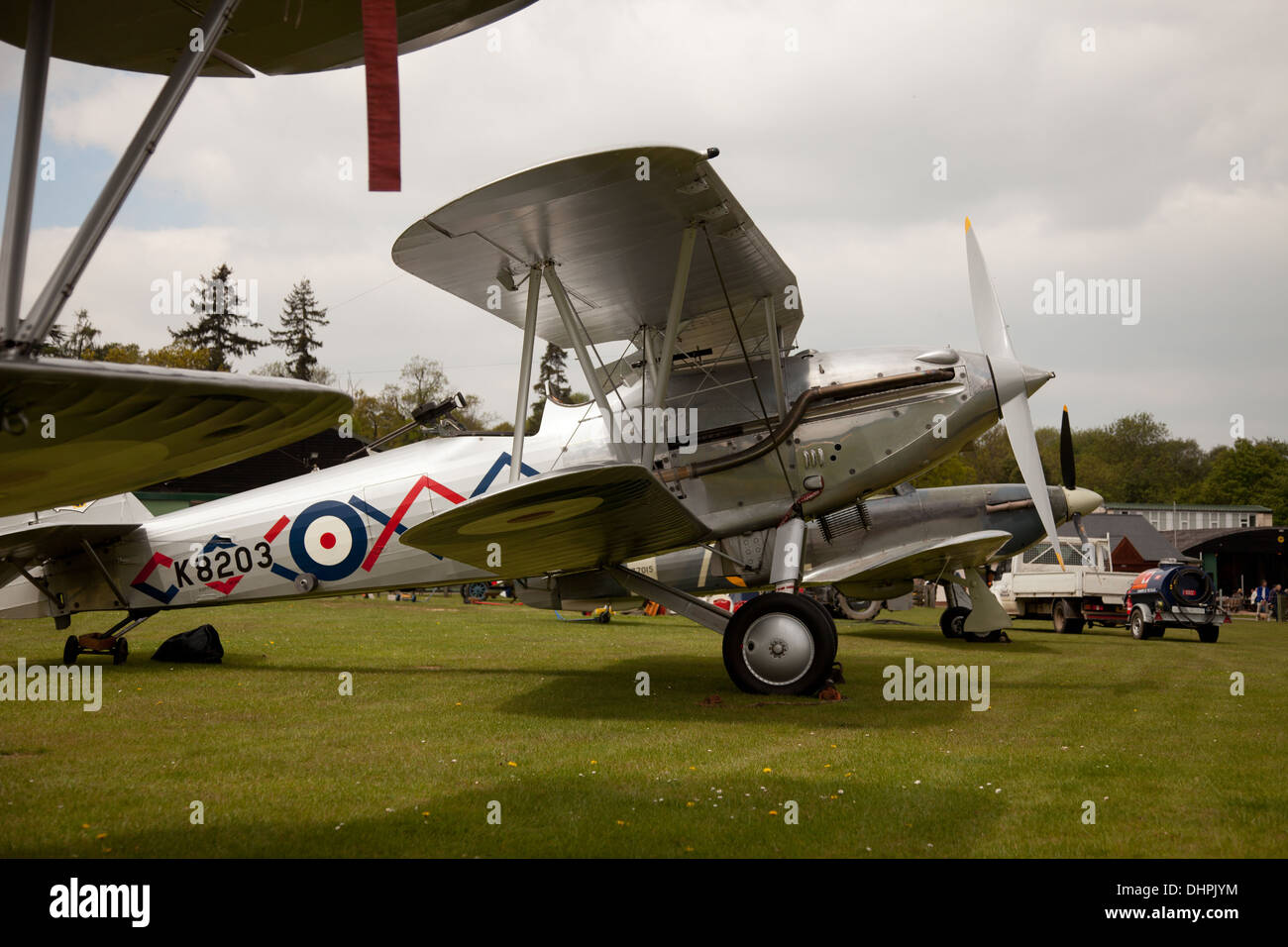 Hawker demon RAF 1930's biplane aircraft at a Shuttleworth Collection ...