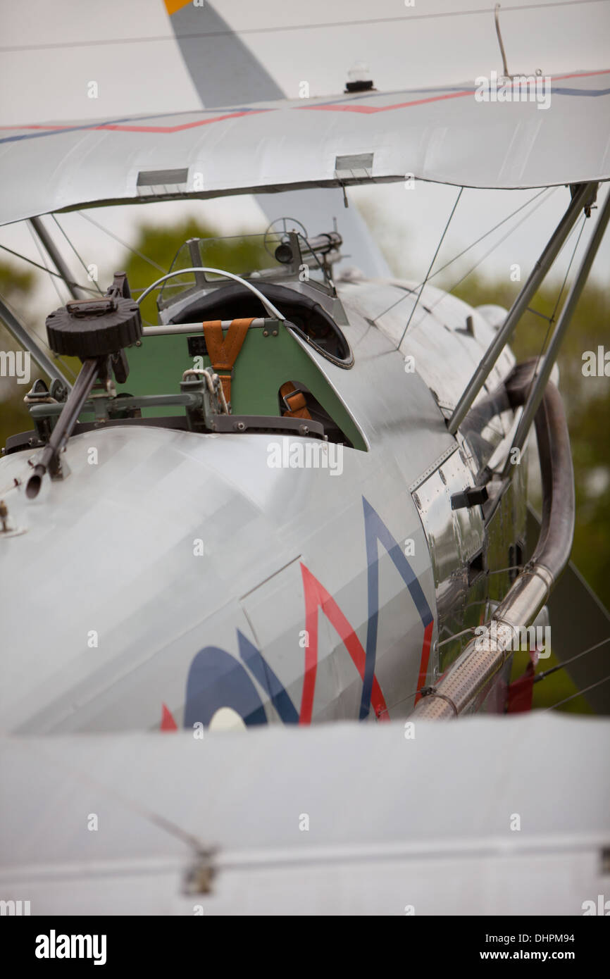 Hawker Demon 1930's biplane aircraft at a Shuttleworth Collection air ...