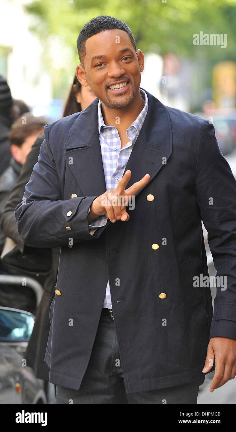 Will Smith outside the BBC Radio One studios London, England - 16.05.12 ...