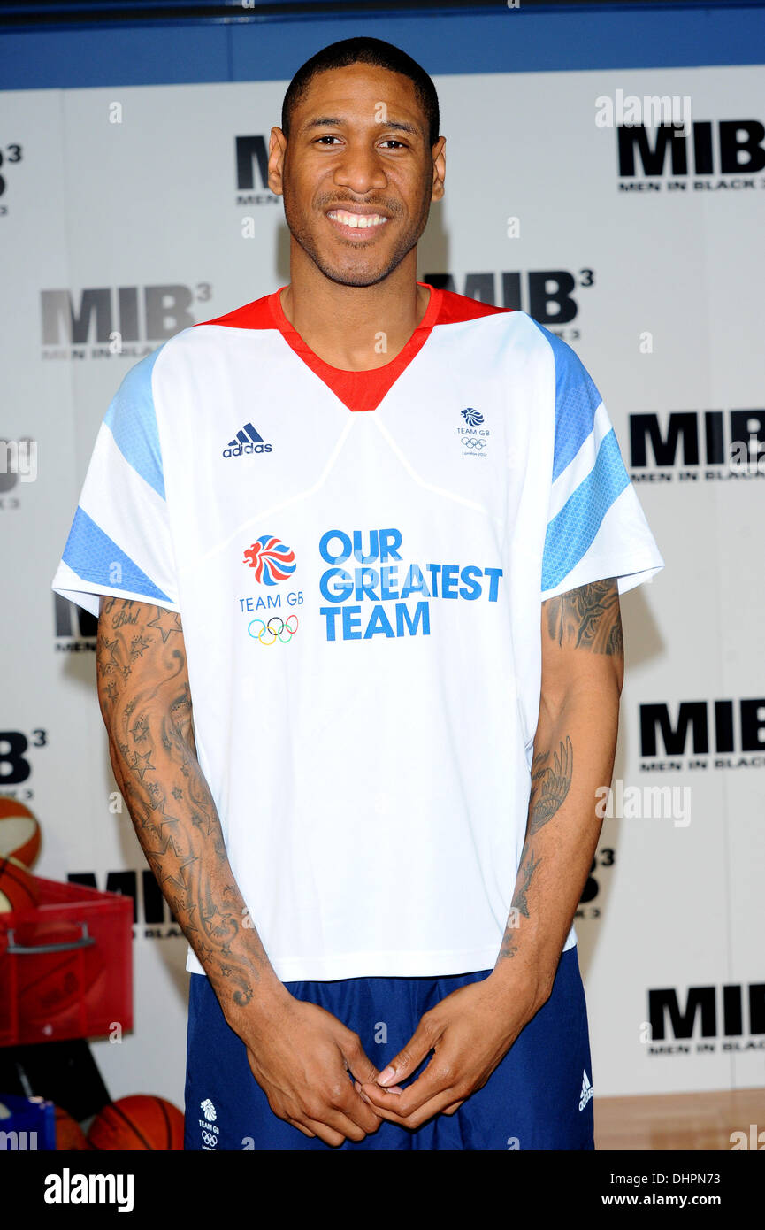 Drew Sullivan (GB Basketball Player) attends a "Men In Black Team GB ...