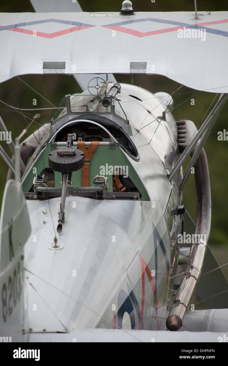 Hawker Demon 1930's biplane aircraft at a Shuttleworth Collection air ...