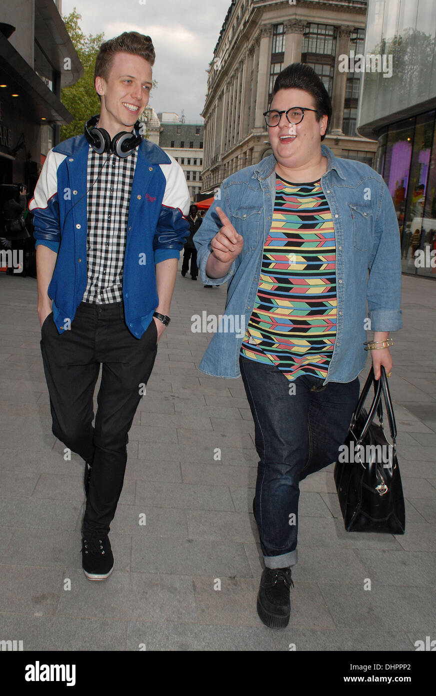 Ben Kelly and Sam Buttery out and about in Leicester Square. London ...
