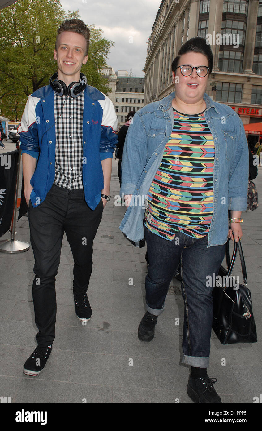Ben Kelly and Sam Buttery out and about in Leicester Square. London ...
