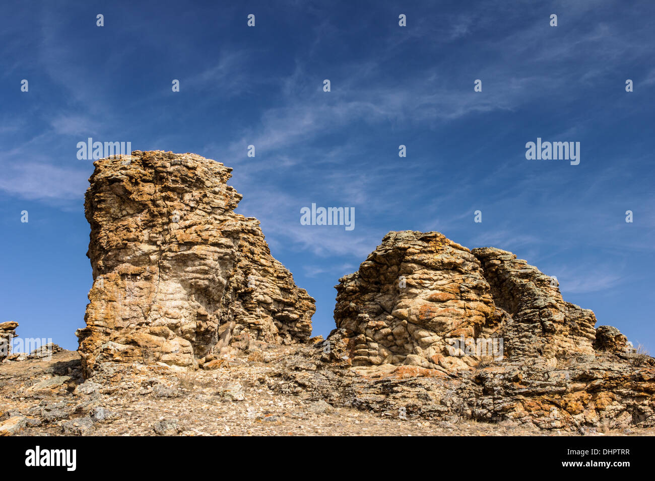 The destroyed rock Stock Photo - Alamy