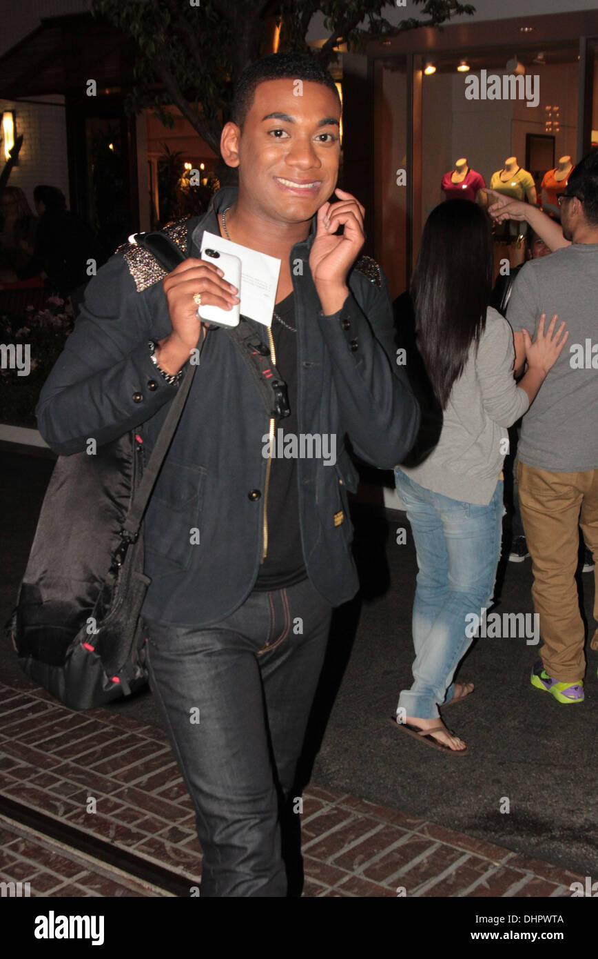Joshua Ledet arriving for the 'American Idol' afterparty at The Grove ...