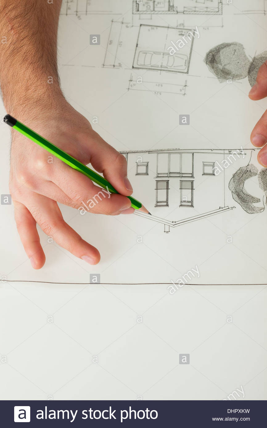 Architects Plan Drawing Stock Photos & Architects Plan Drawing Stock ...