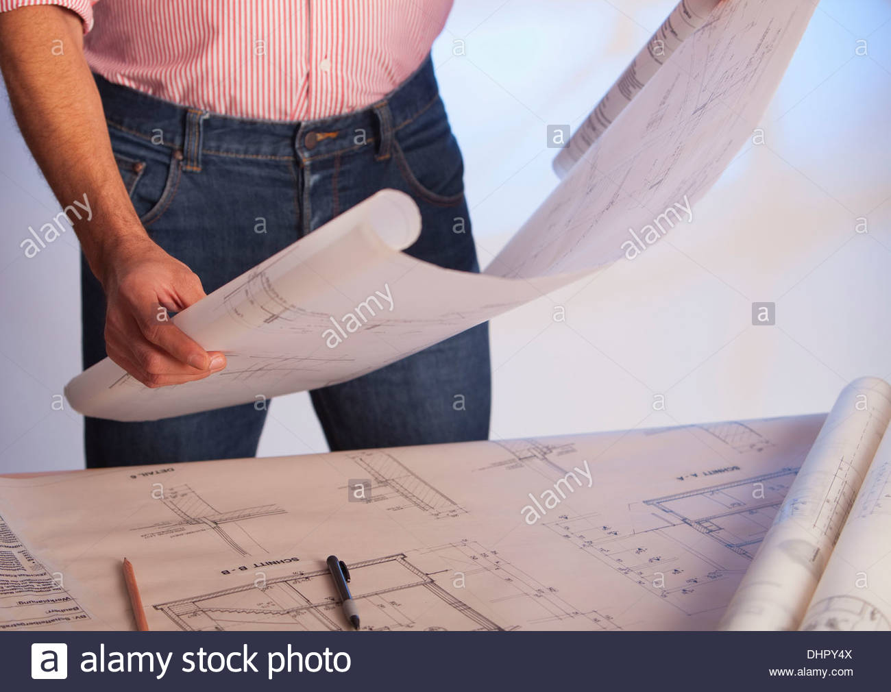 Architects Plan Drawing Stock Photos & Architects Plan Drawing Stock ...