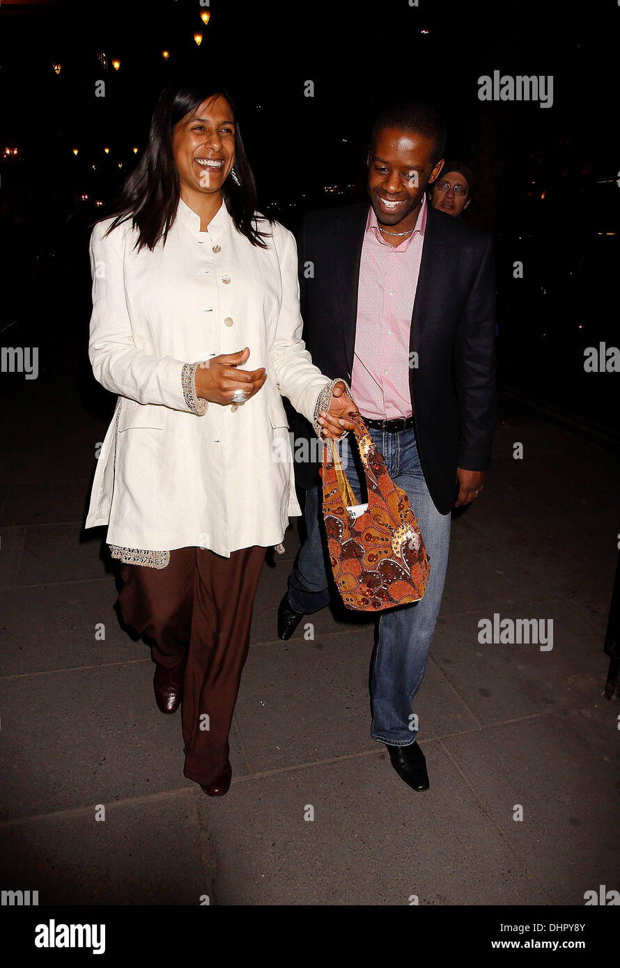 Adrian Lester "What The Butler Saw" after party departures at the ...