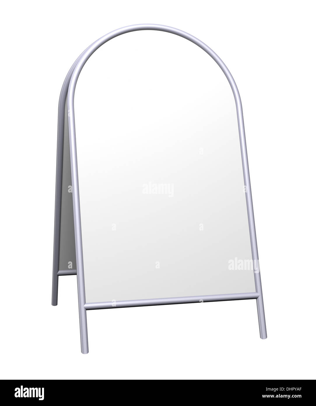 Empty handheld advertising stand Stock Photo - Alamy