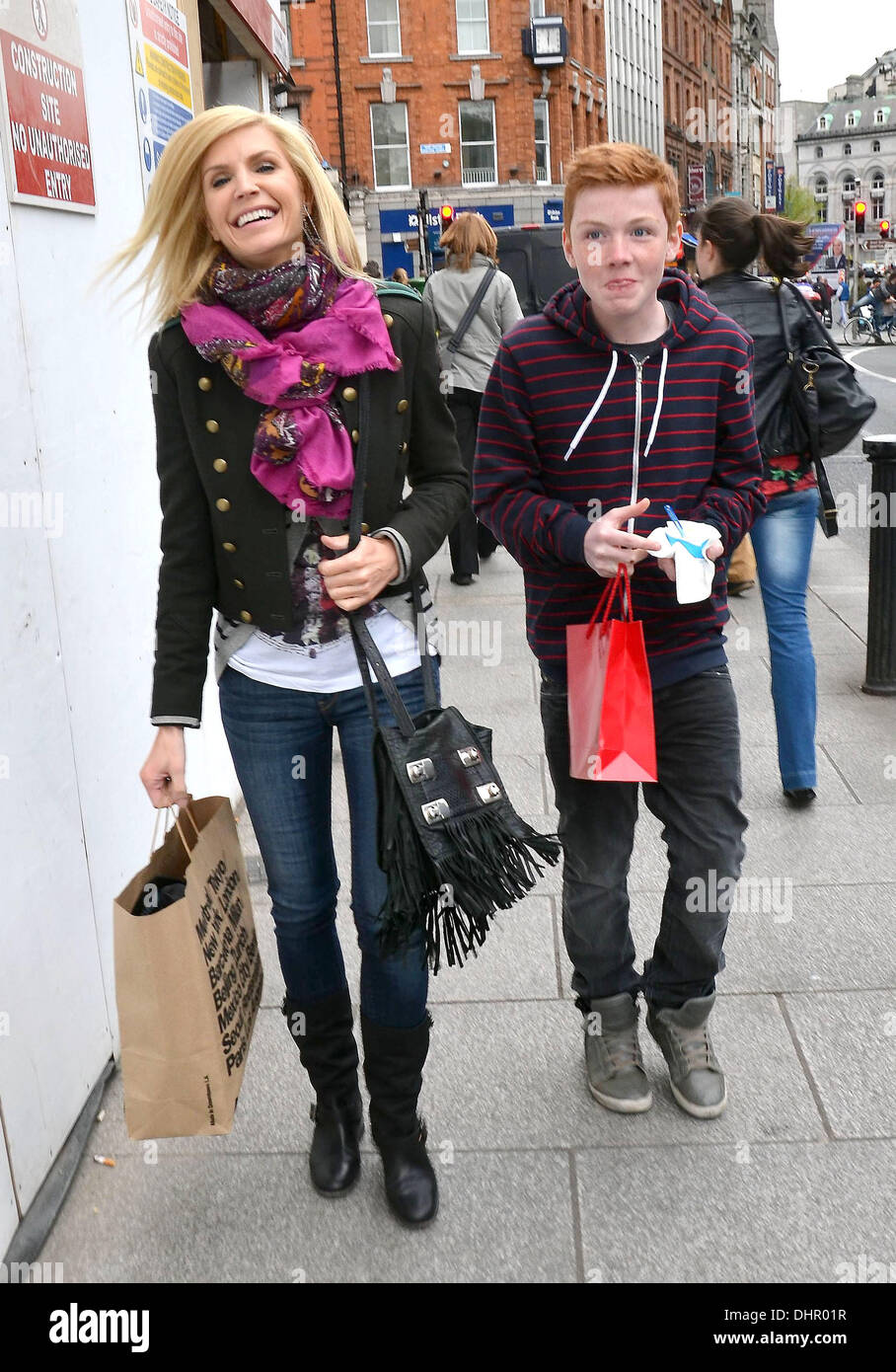 Yvonne Keating and her son, Jack Keating are all smiles whilst out and ...
