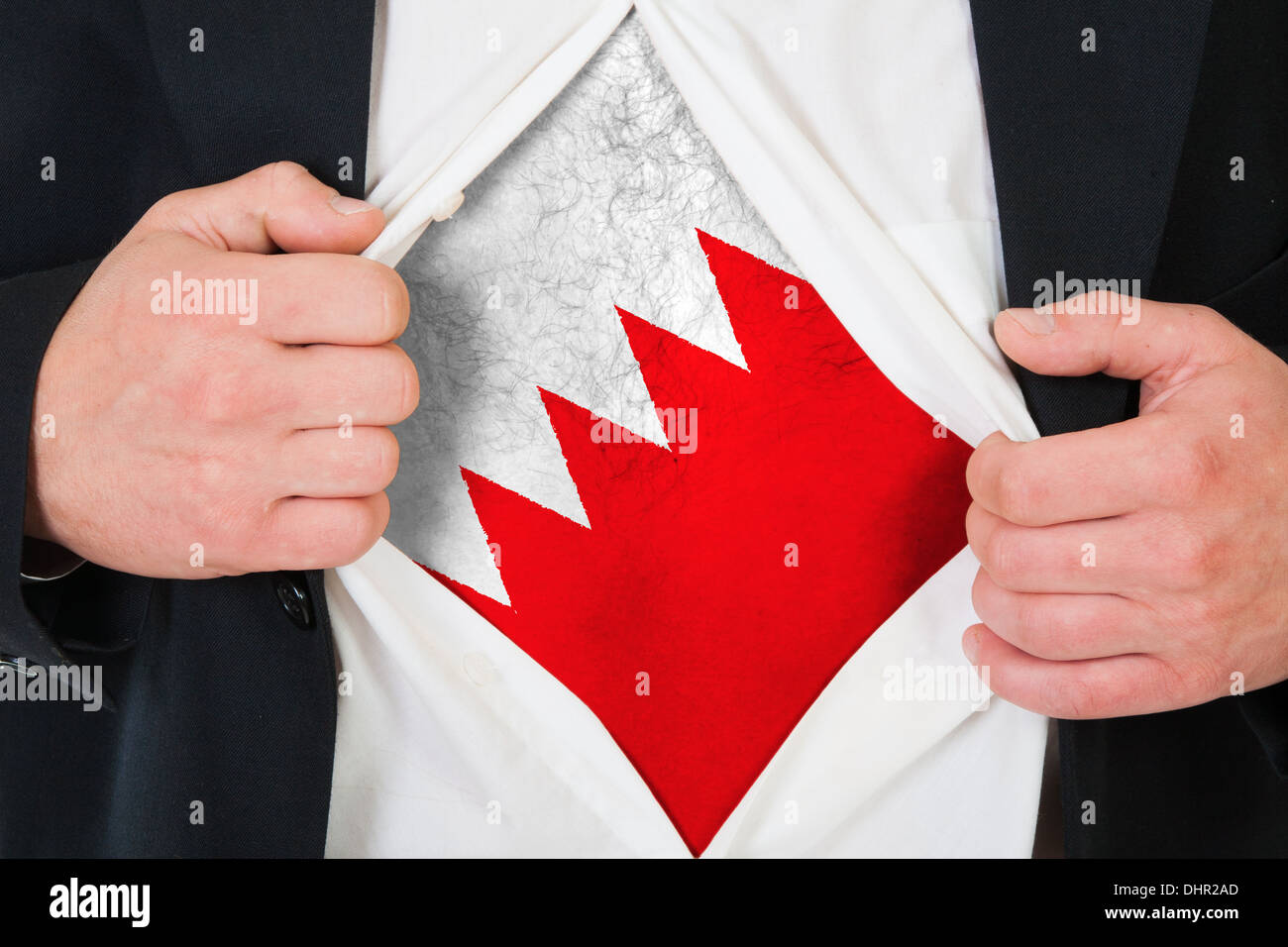 The Bahraini flag Stock Photo - Alamy