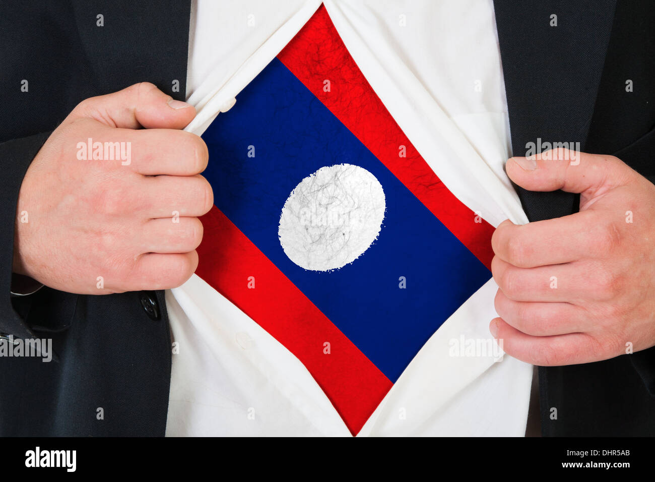The Laotian flag Stock Photo - Alamy