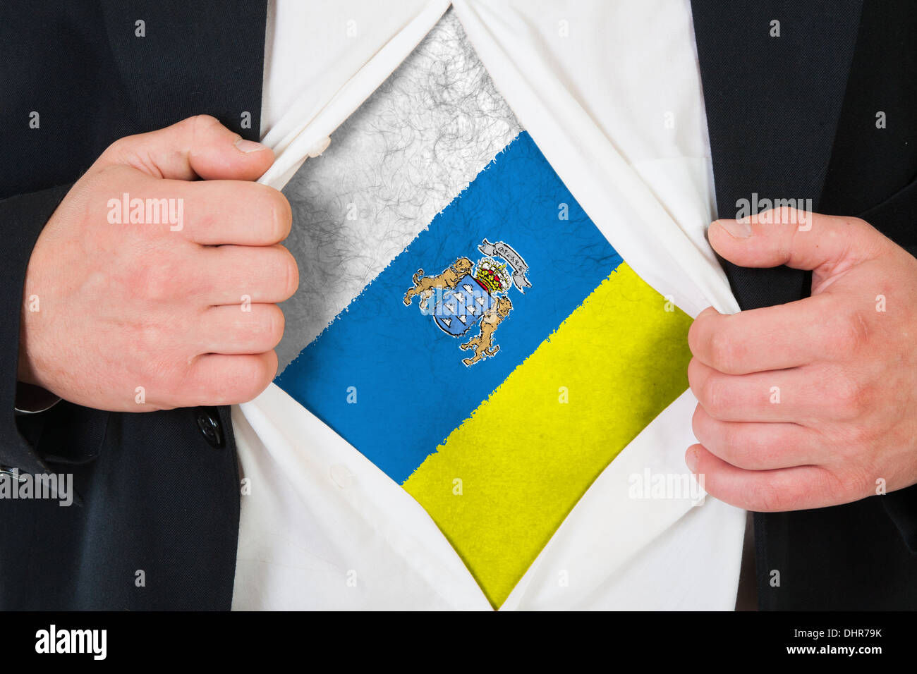 Canary flag hi-res stock photography and images - Alamy