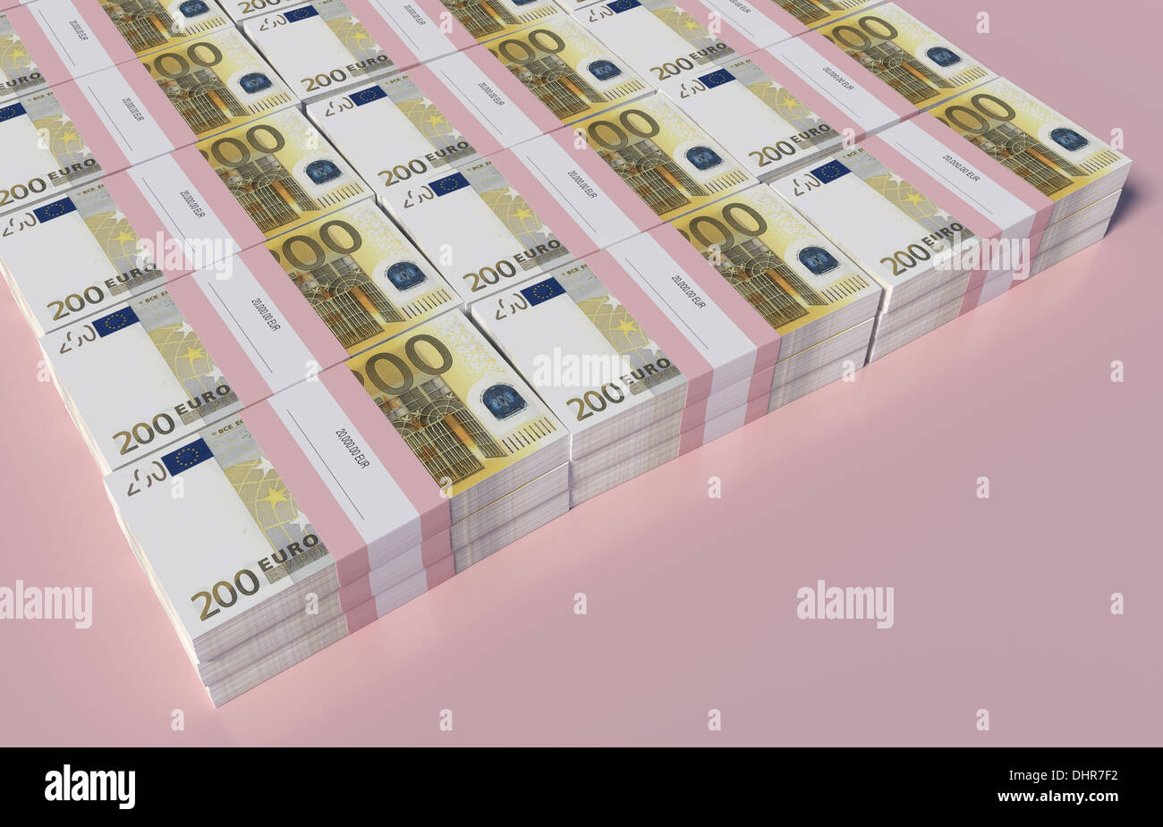 Packets of 200 Euro bills Stock Photo - Alamy