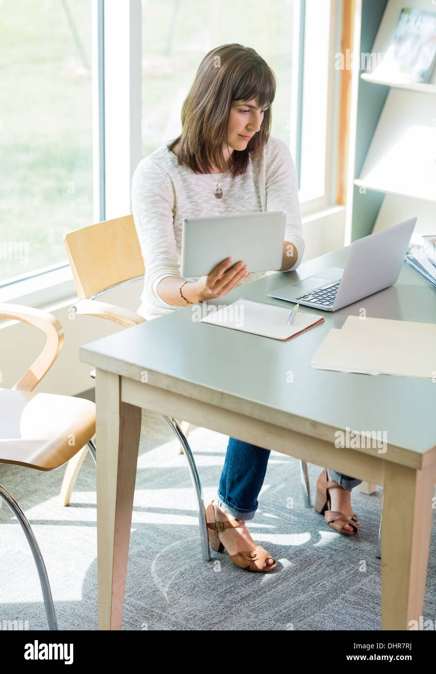 Female Student Studying In Library Stock Photo - Alamy
